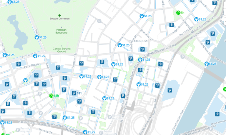 2025 : Map of Free Parking in Boston - SpotAngels